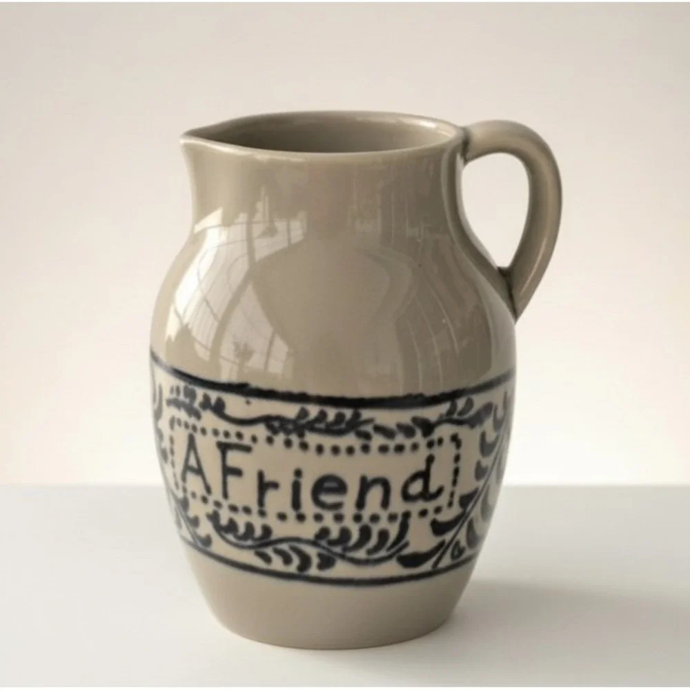 Unmarked | Art | Vintage Japanese Creamer Jug A Friend Ceramic ...